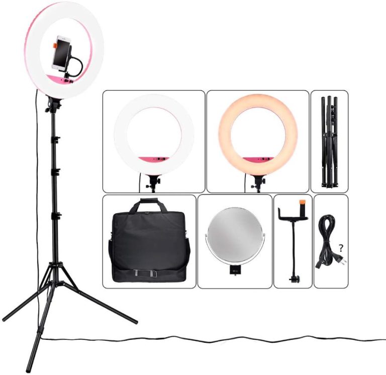 Ring Light LF-R480 Professionnel 46cm De Diametre Bague lumineux + Trépied 2m Solide | E Achat